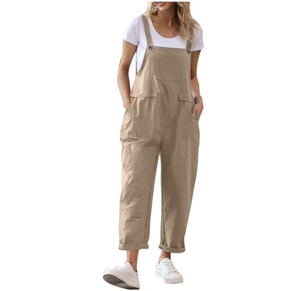2026 Summer Jumpsuits for Women Dressy Casual Sleeveless Strap Wide Leg ...
