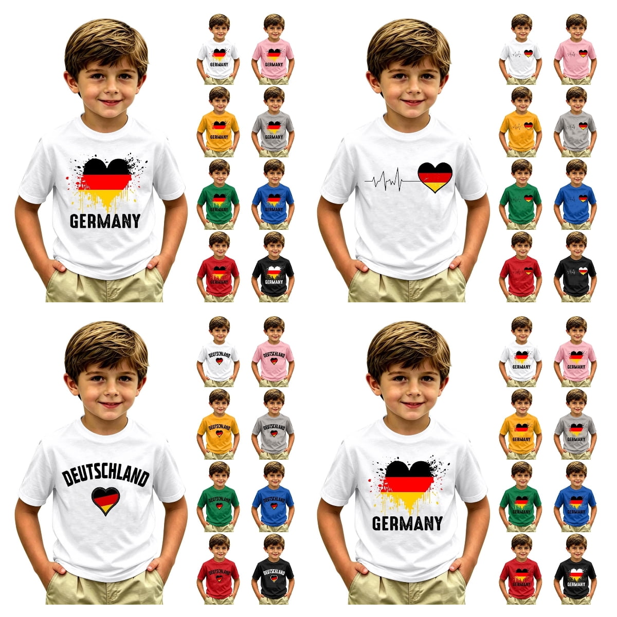2026 Summer Loose Fit Short Sleeve Top For Kids Distressed Heart Paint ...