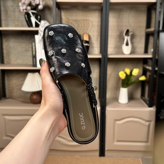 2026 Summer New Rivet Women's Toe-Covered Slippers, Mango-Toe ...