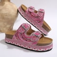 2026 Summer New Women's Bohemian Beaded Rhinestone Platform Slide ...