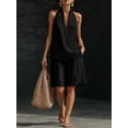 2026 Summer New Women's Linen Halter Top and Wide Leg Shorts Set ...