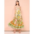 2026 Summer New Women's Spaghetti Strap Color Block Striped Midi Dress ...