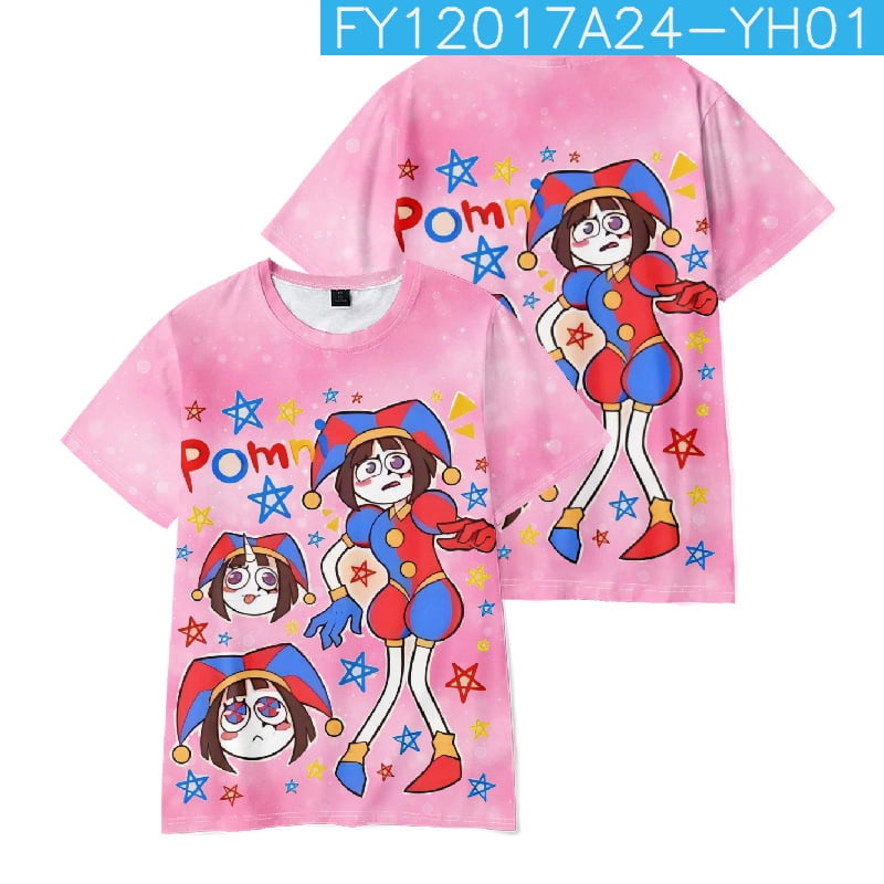 2026 Summer New cartoon anime digital adventure circus short-sleeve T ...