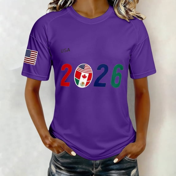 2026 Summer V Neck T Shirt for Men Short Sleeve American Flag Print ...