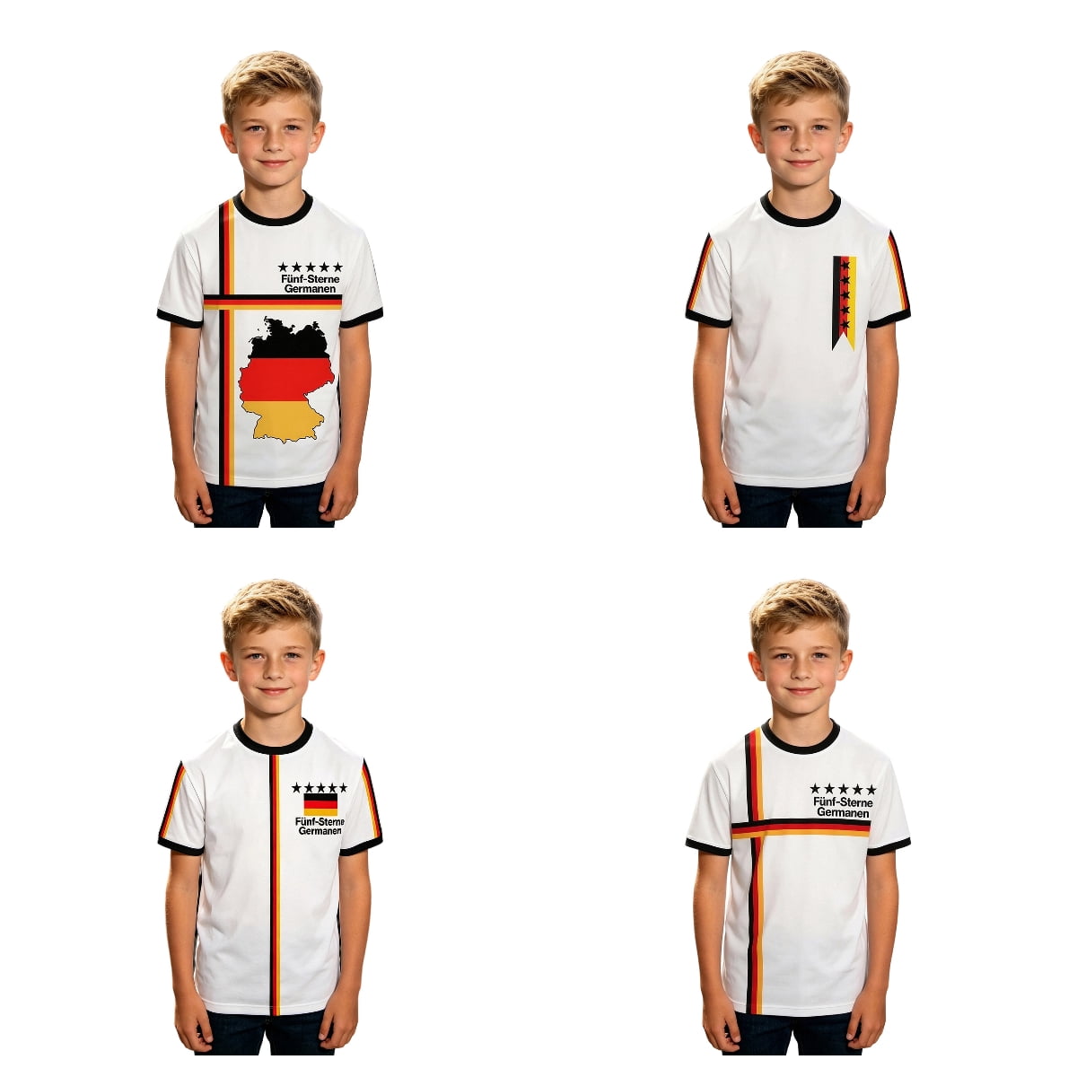 2026 Summer White Loose Fit Short Sleeve T-Shirt For Kids, Black, Red ...