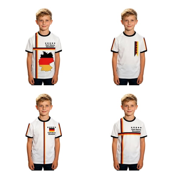2026 Summer White Loose Fit Short Sleeve T-Shirt For Kids, Black, Red ...