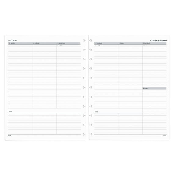 2026 TUL® Discbound Weekly Planner Refill Pages, Letter Size, January ...