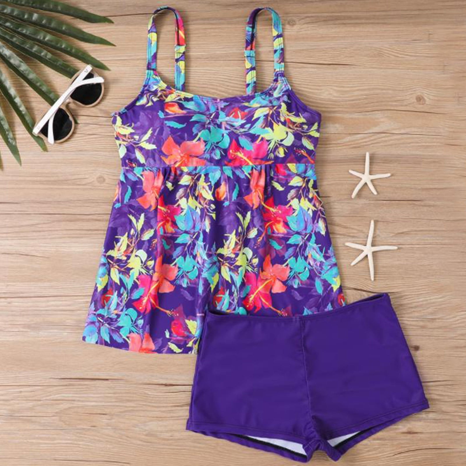 2026 Tankini Swimsuits for Women, Two Piece Bathing Suits with Shorts ...