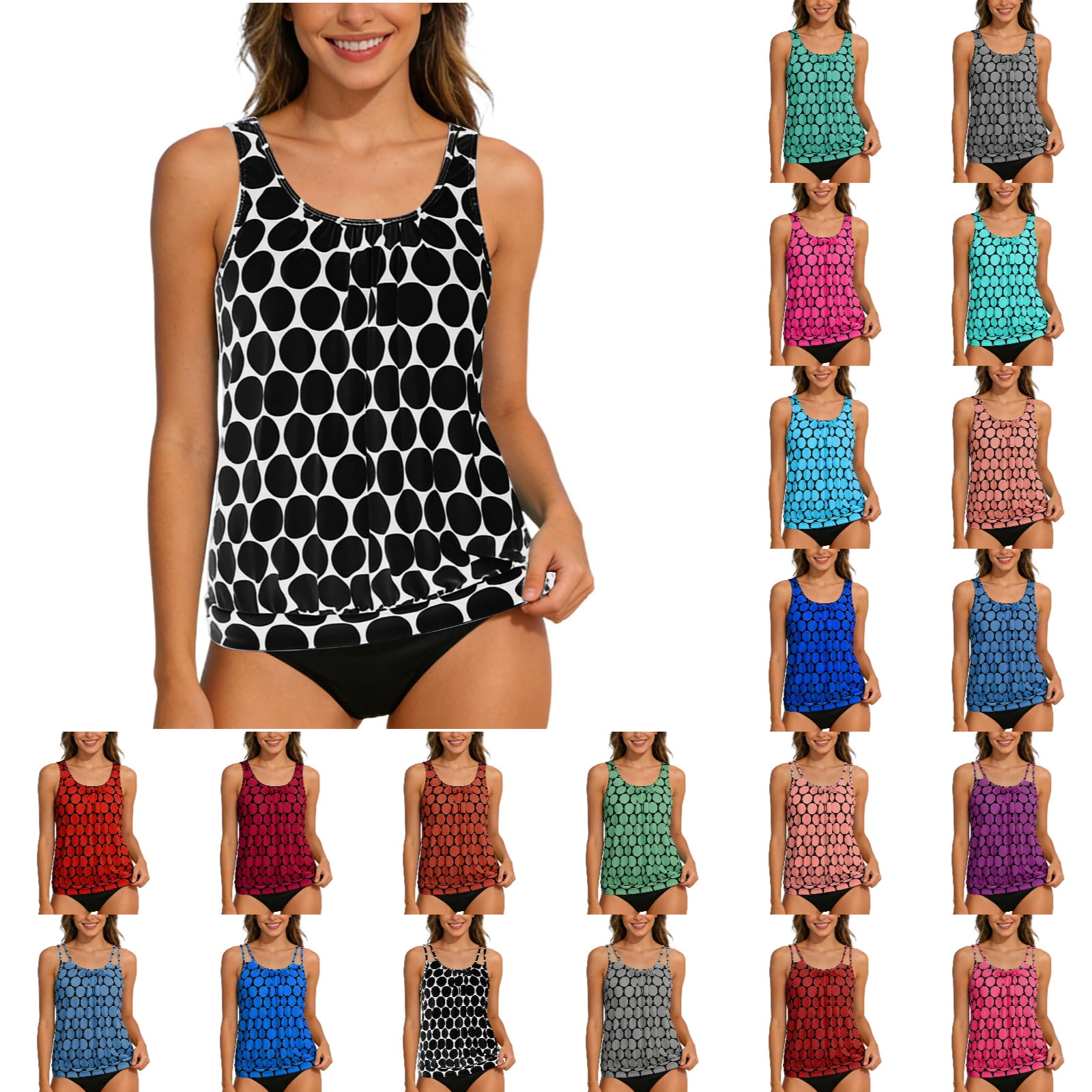 2026 Tankini Swimwear for Women Two Piece Bathing Summer Beach Outfit ...