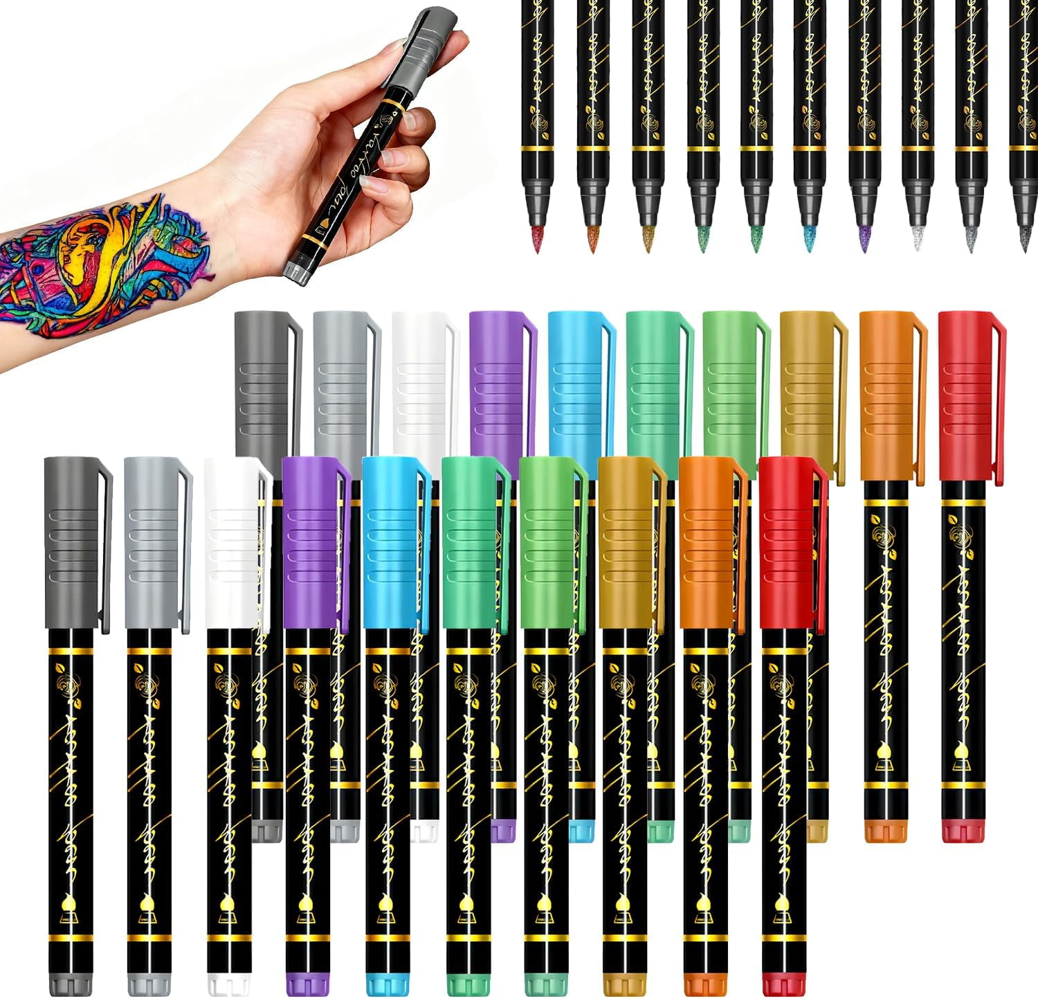2026 Temporary Marker Pen Set, Temporary Markers for and Adults, Art ...