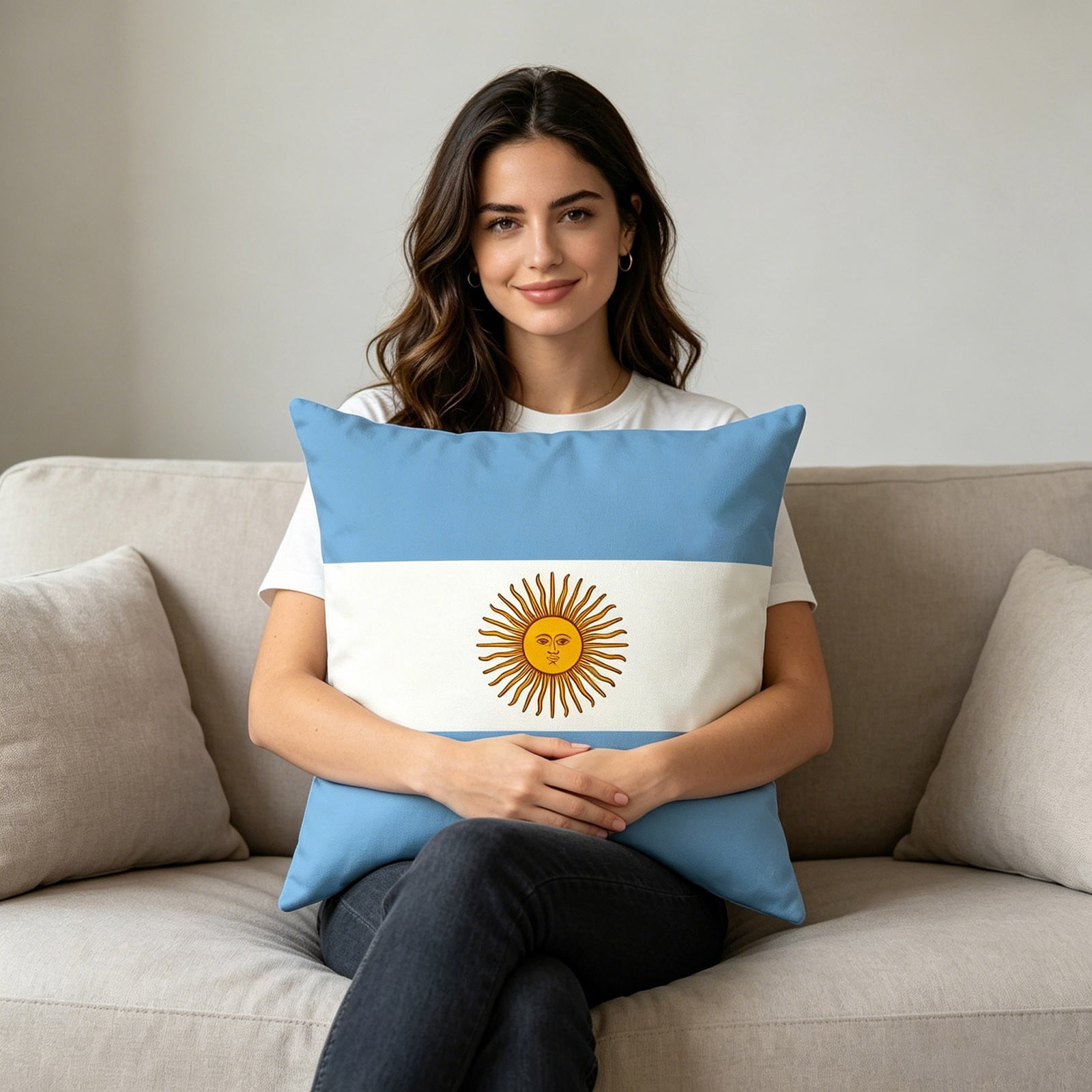 2026 Themed Sports Throw Pillow Covers, Fan Flag Printed Decorative ...