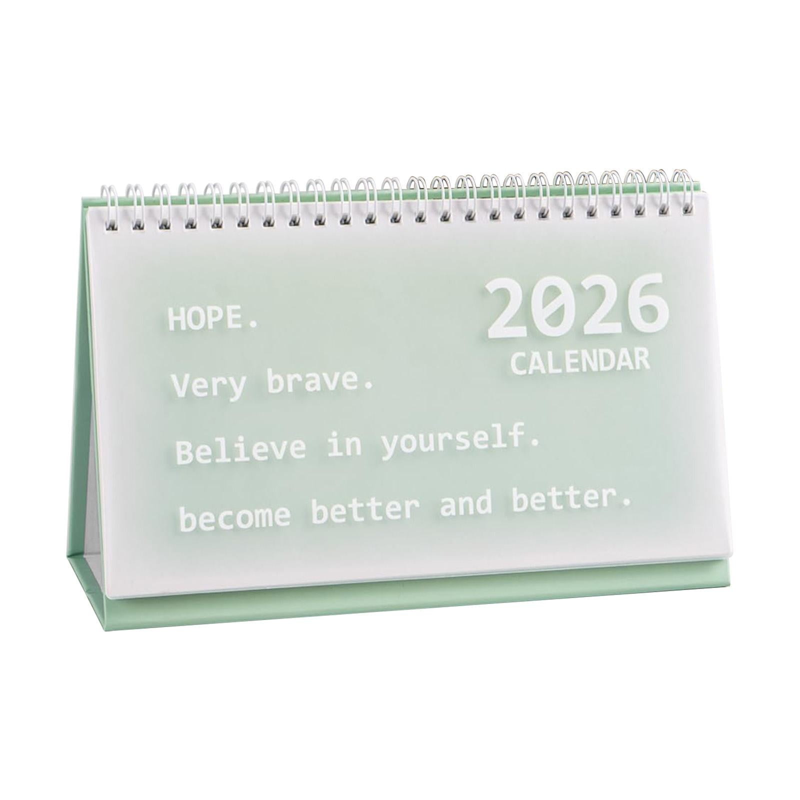 2026 Thick Paper Twin Wire Binding Standing Desk Calendar,Portable ...