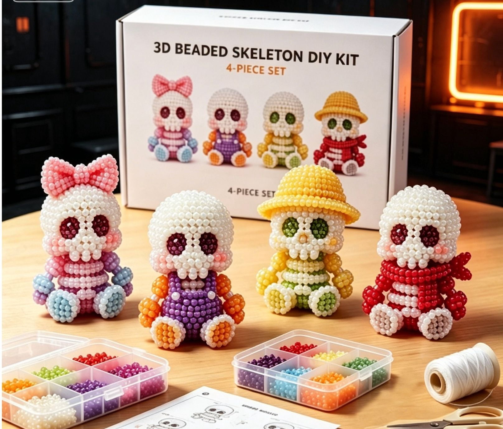 2026 Tiny 3D Beaded Animal DIY Kit, Small Size Portable Kit, Convenient ...