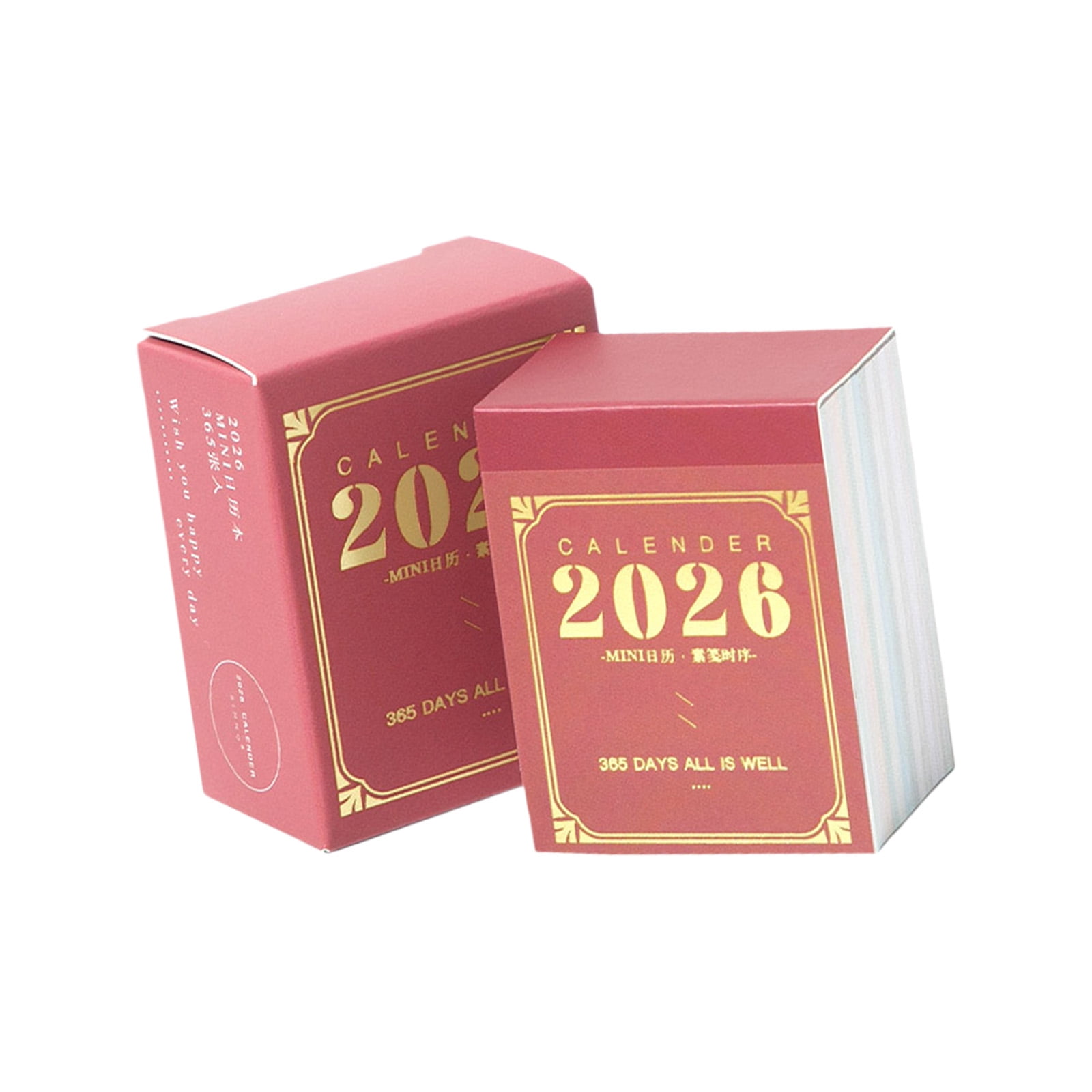 2026 Tiny Desk Calendar 365 Day Tear Off Daily Calendar Portable Paper ...