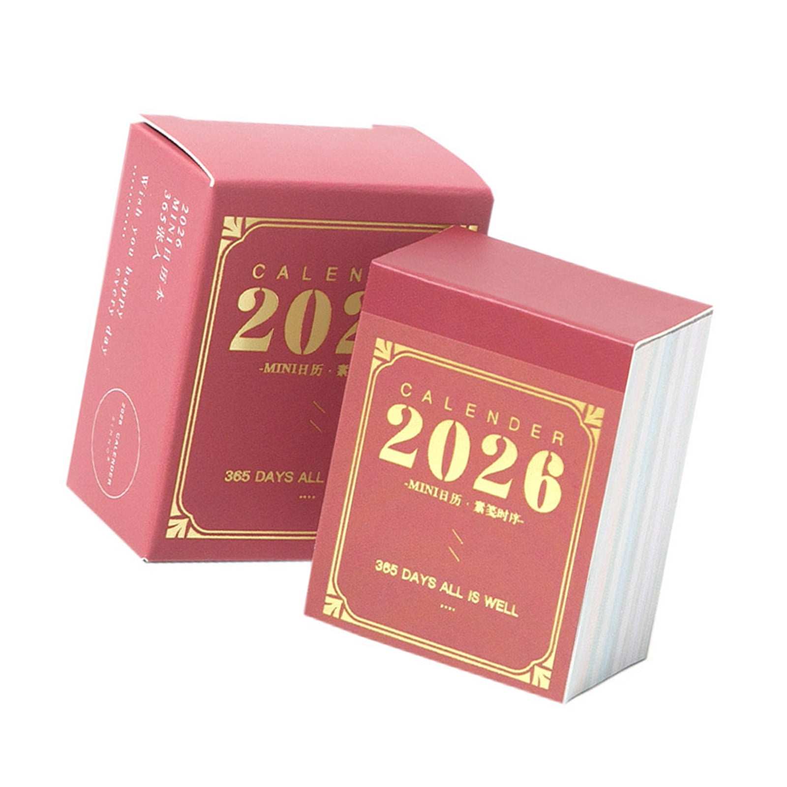 2026 Tiny Desk Calendar 365 Day Tear Off Daily Calendar Portable Paper ...