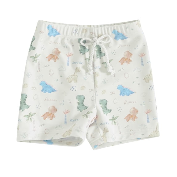 2026 Toddler Boys Swim Trunks Fixed Drawstring Elastic Waist Cartoon ...