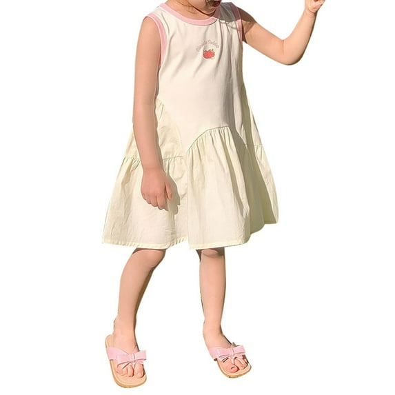 2026 Toddler Girls Dresses Summer Sleeveless Casual Crew Neck Tank ...
