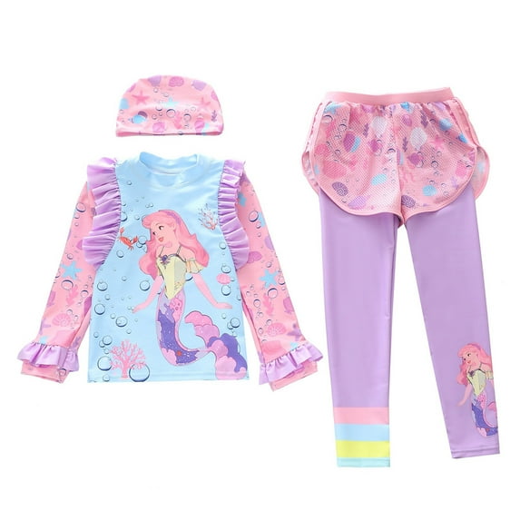 2026 Toddler Girls Swim Suits Three Color Skirt Two Piece Babies ...