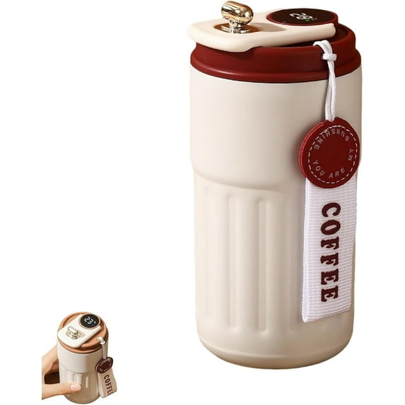 2026 Travel mug with temperature display, 316 stainless steel travel ...