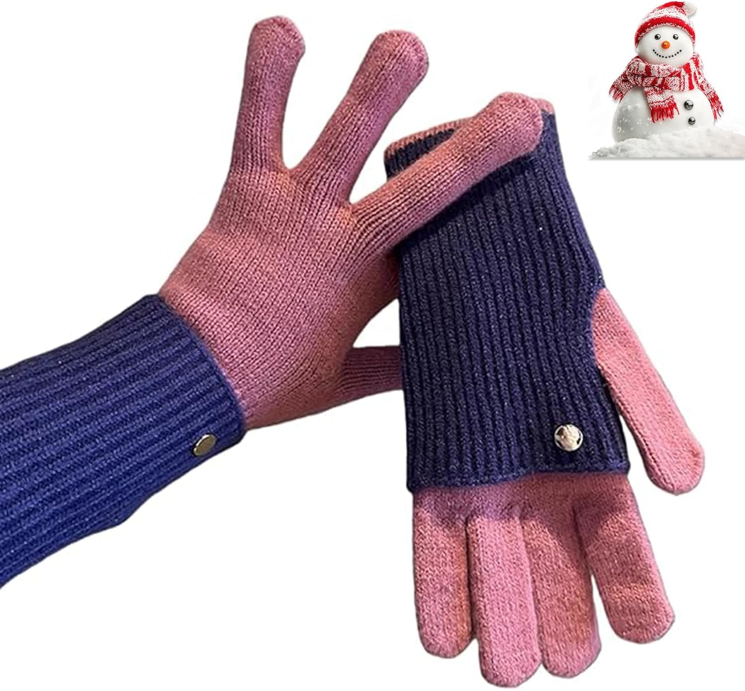 2026 Two-Way Knit Gloves, Convertible Full & Half Finger Gloves with ...
