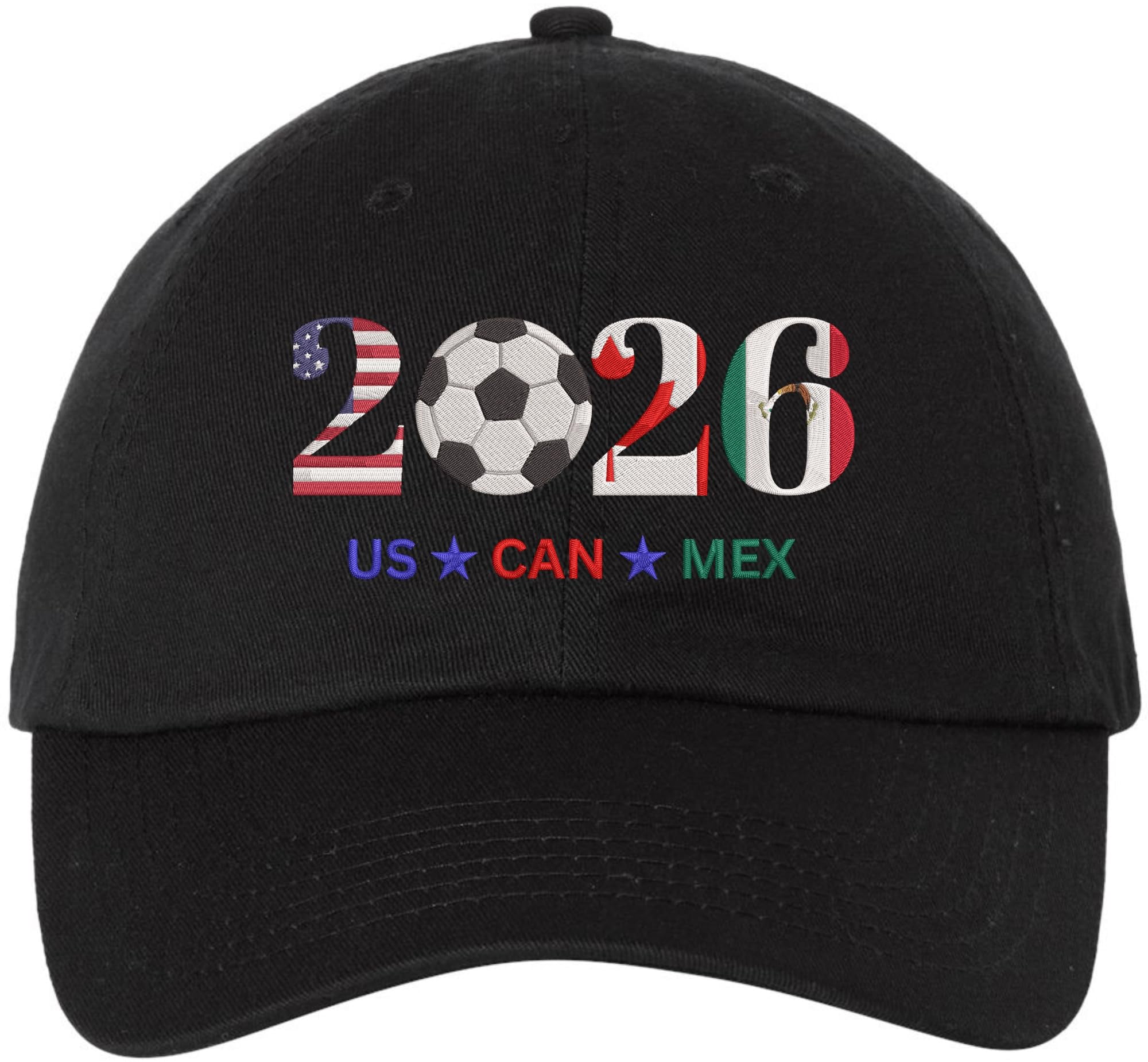 2026 US CAN MEX Embroidered Baseball Cap Soccer Football North America ...