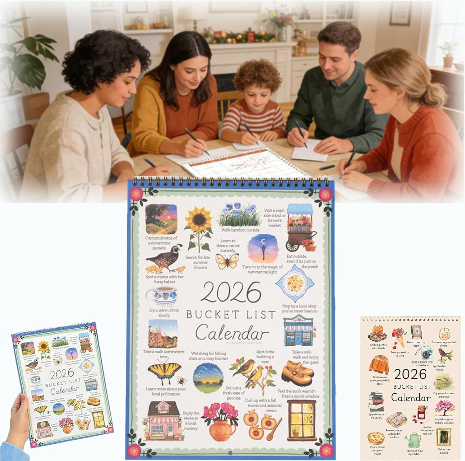 2026 Ultimate Bucket List Calendar Kit, Wall Hanging Planner with Bonus ...