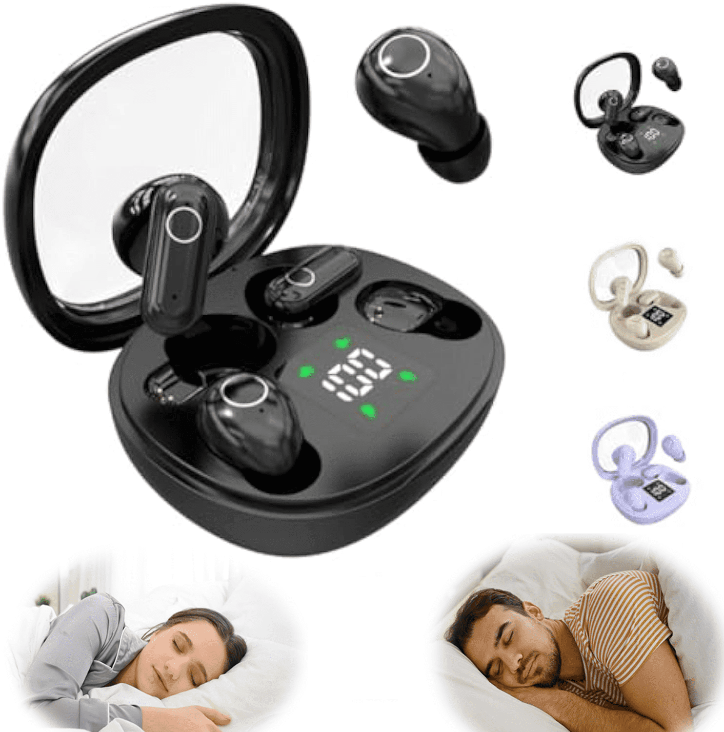 2026 Ultra Mini 2-Pack Bluetooth Earbuds, Waterproof Invisible Wireless ...