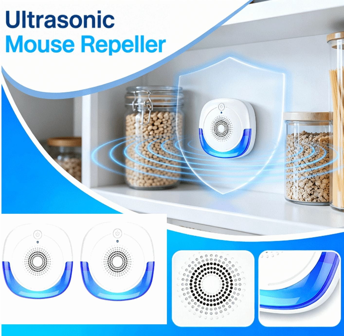 2026 Ultrasonic Pest Repellent Indoor, Electronic Mouse Repeller for ...