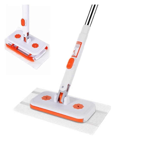 2026 Update Hands Free Flat Mop, Multi Purpose Flat Mop with Snap Grip ...