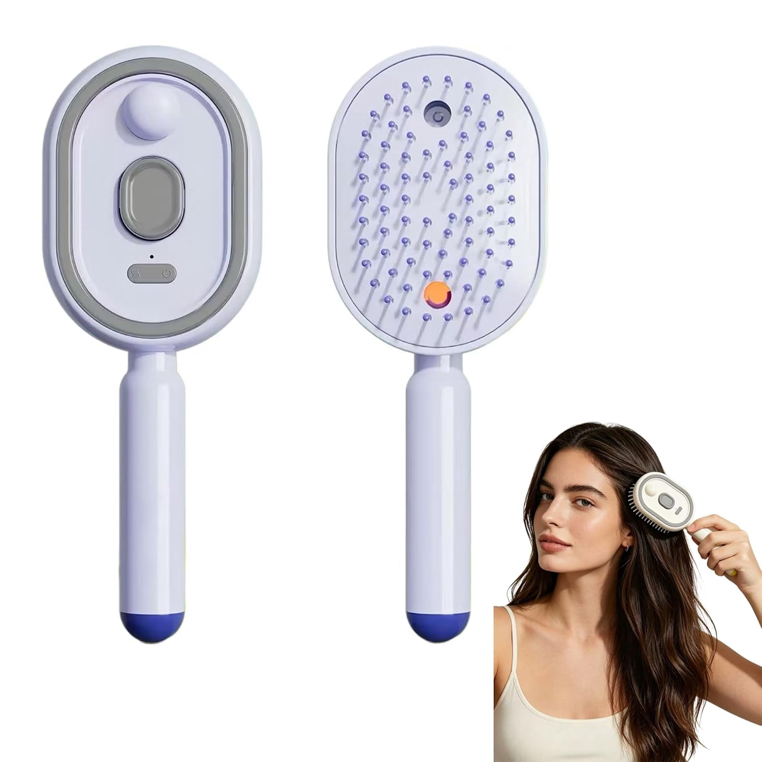2026 Upgrade 2 in 1 Electric Spray Air Cushion Massage Comb, Misting ...
