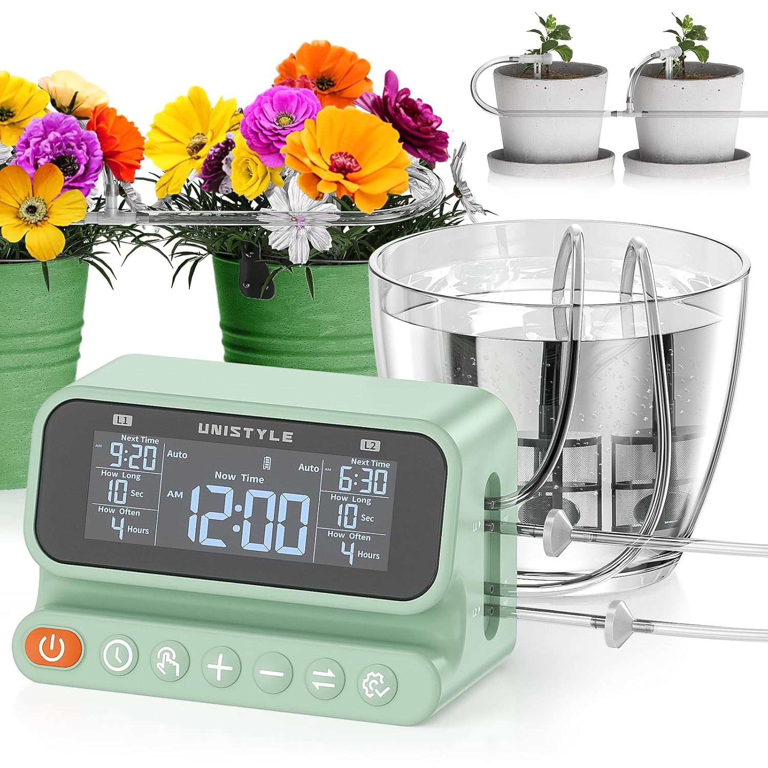 [2026 Upgrade] 2 Zone Automatic Plant Waterer for Indoor Holiday, Drip ...