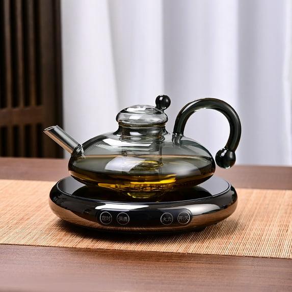 2026 Upgrade-24OZ Luxury Glass Teapot with Warmer,Automatic Electric ...