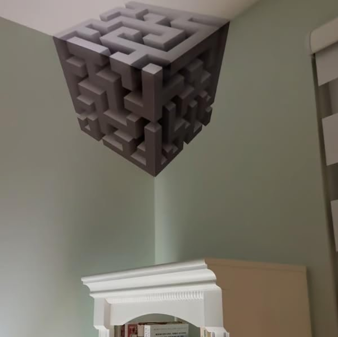 2026 Upgrade 3D Optical Illusion Cube Wall Decal - Impossible Corners ...