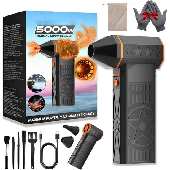 2026 Upgrade 5000w Thermal Snow Blower, Mini Turbo Snow Blower ...