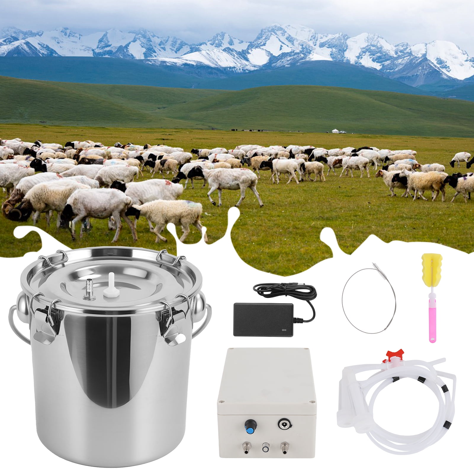 2026 Upgrade Automatic Pulsating Goat Milking Machine, Stainless Steel ...