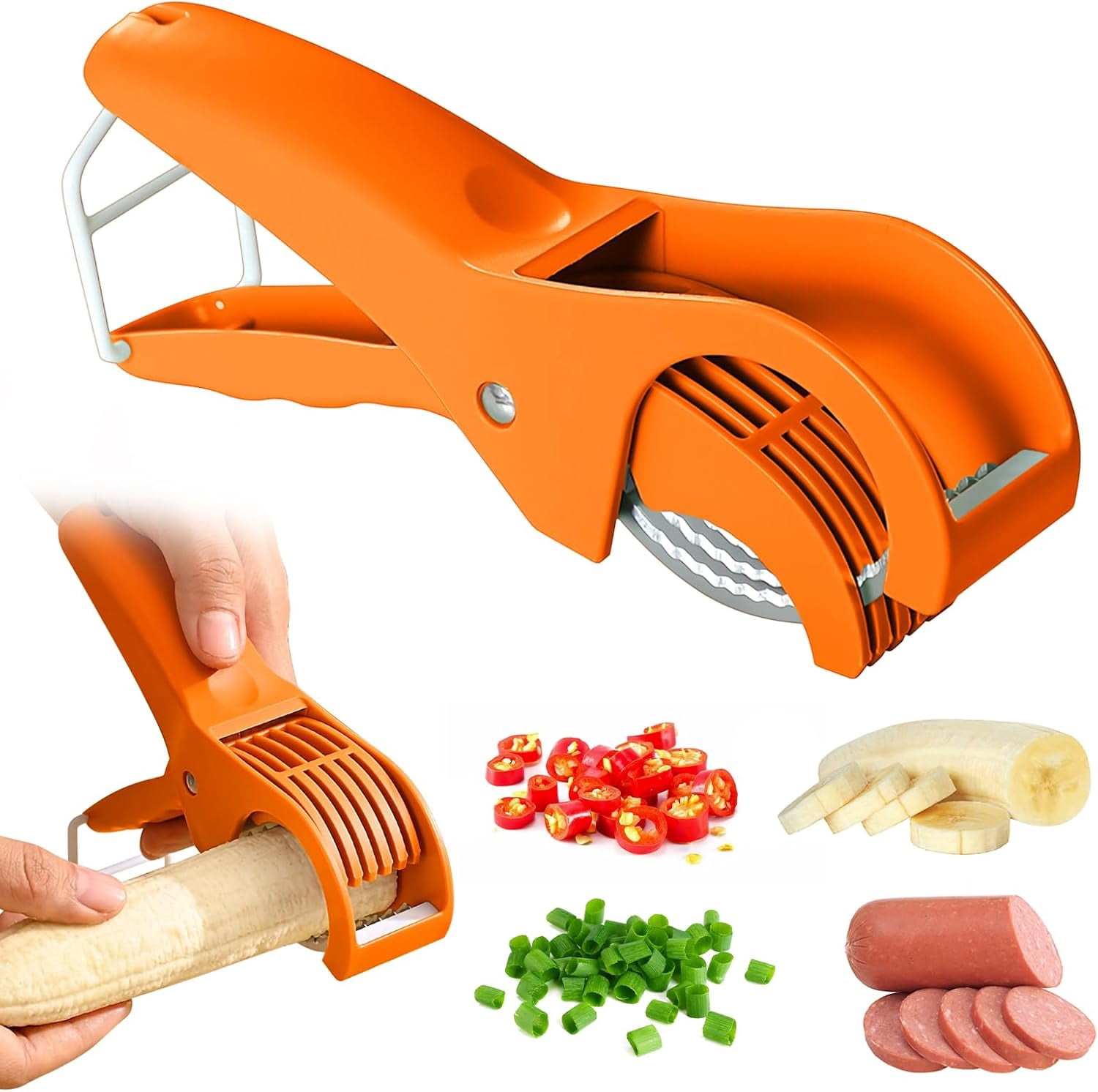 2026 Upgrade Banana Chopper Cutter, Hot Dog Cutter Slicer, Efficient ...