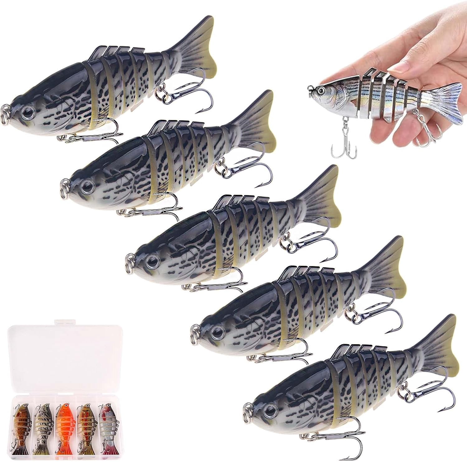 2026 Upgrade Bionic Swimming Lure, Multi-Jointed Swimbait for ...
