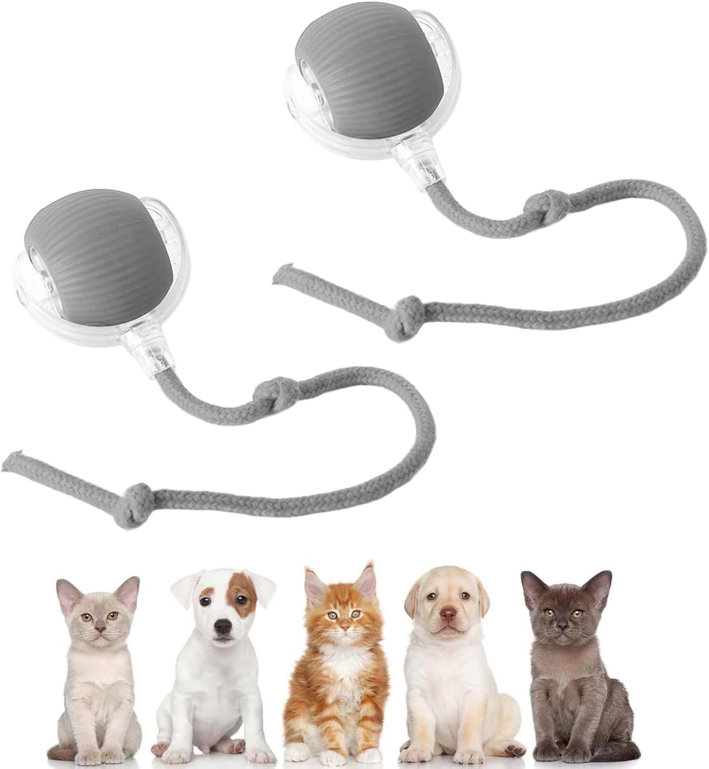 2026 Upgrade Cat Toy USB Charge, 360° Smart Automatic Rolling Three ...