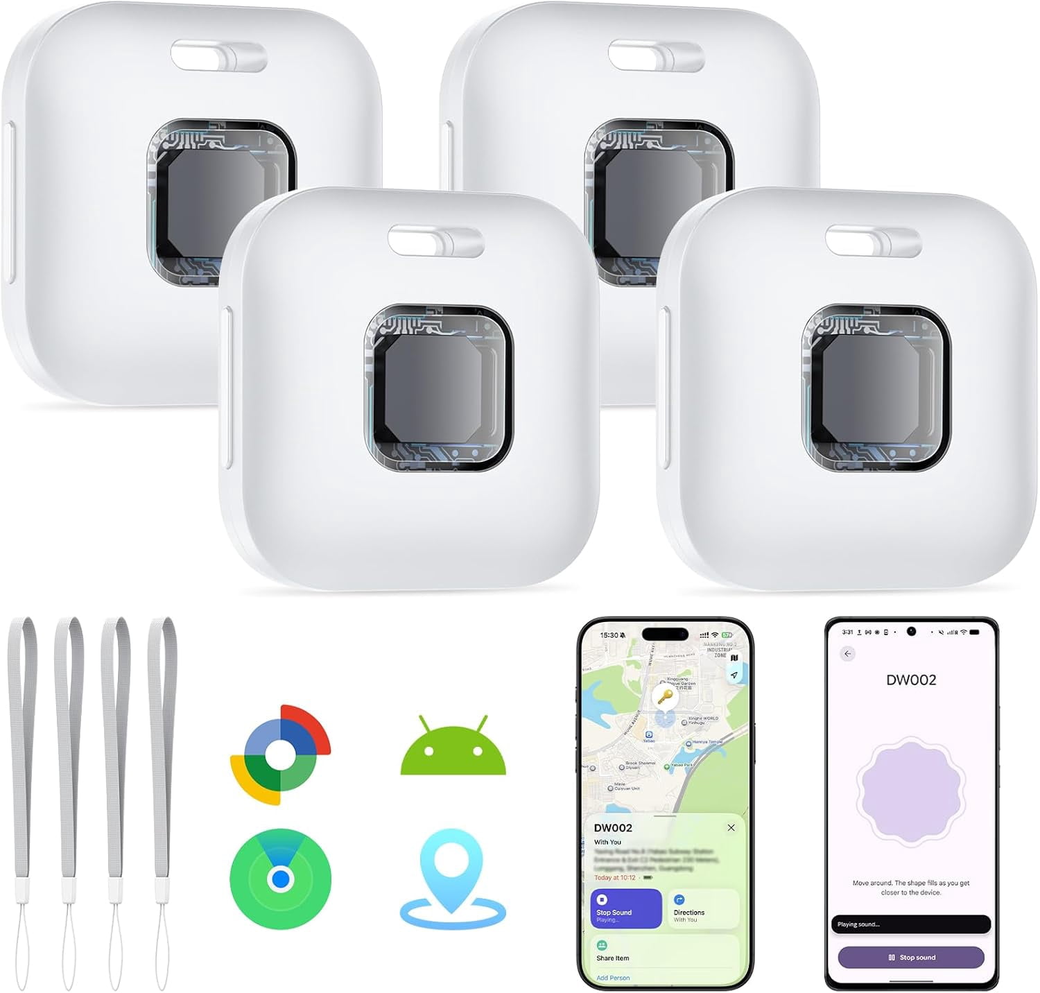 2026 Upgrade [Certified by Apple & Google] Air Tracker Tags-4 Pack ...