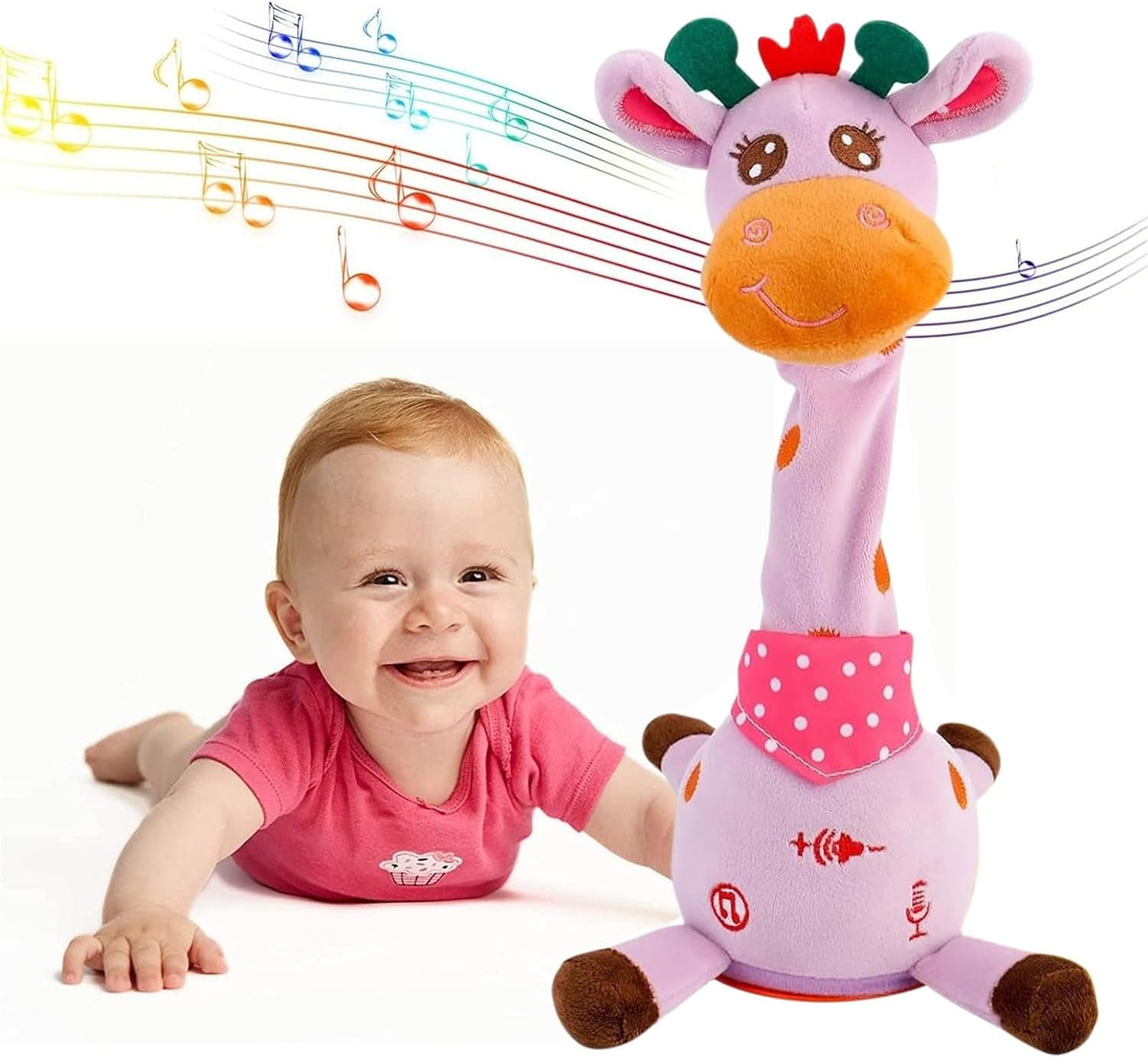 2026 Upgrade Christmas Talking Dancing Giraffe/Duck Toy,Adjustable ...
