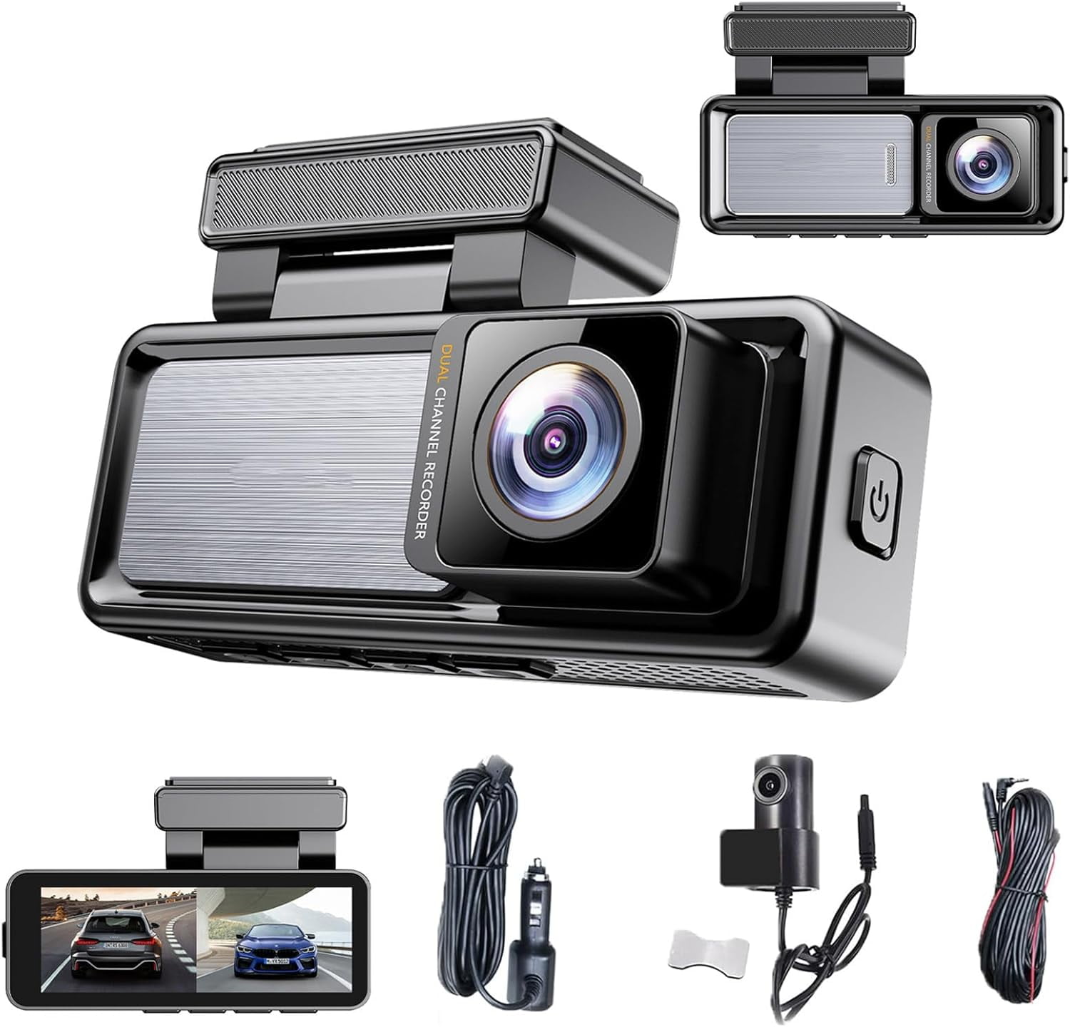 2026 Upgrade Dash cam Pro 4k with 64GB Card, Front and Rear Dash Cam ...