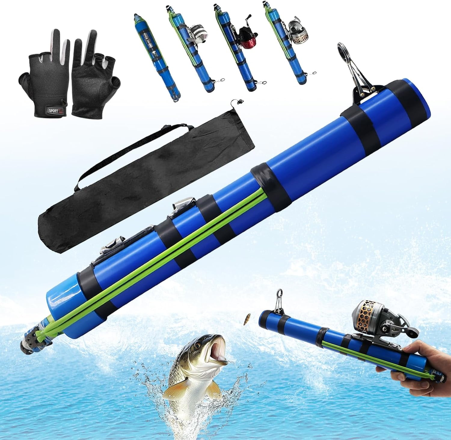 2026 Upgrade Fishing Catapult Rod with Slingshot & Reel, Pole Shooting ...