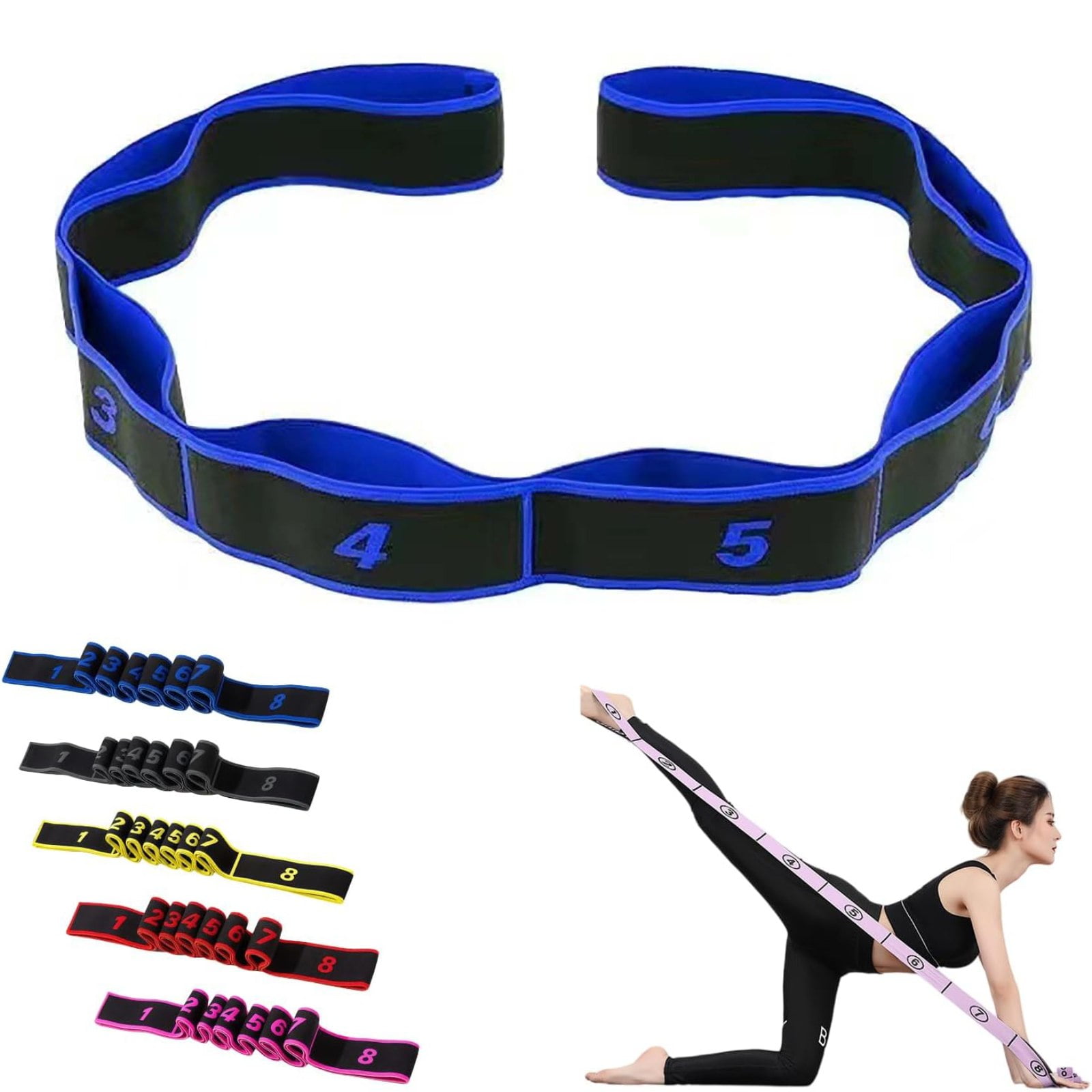 2026 Upgrade Fitness Resistance Band for Stretching and Yoga, Elastic ...