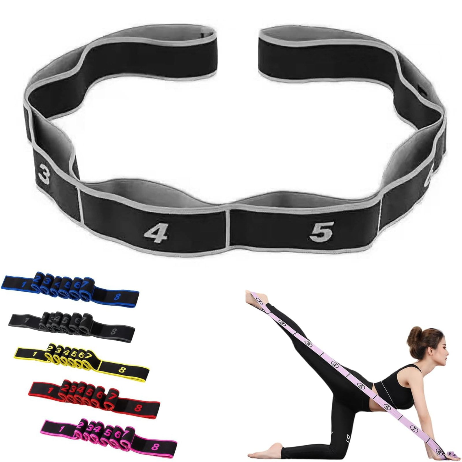 2026 Upgrade Fitness Resistance Band for Stretching and Yoga, Elastic ...
