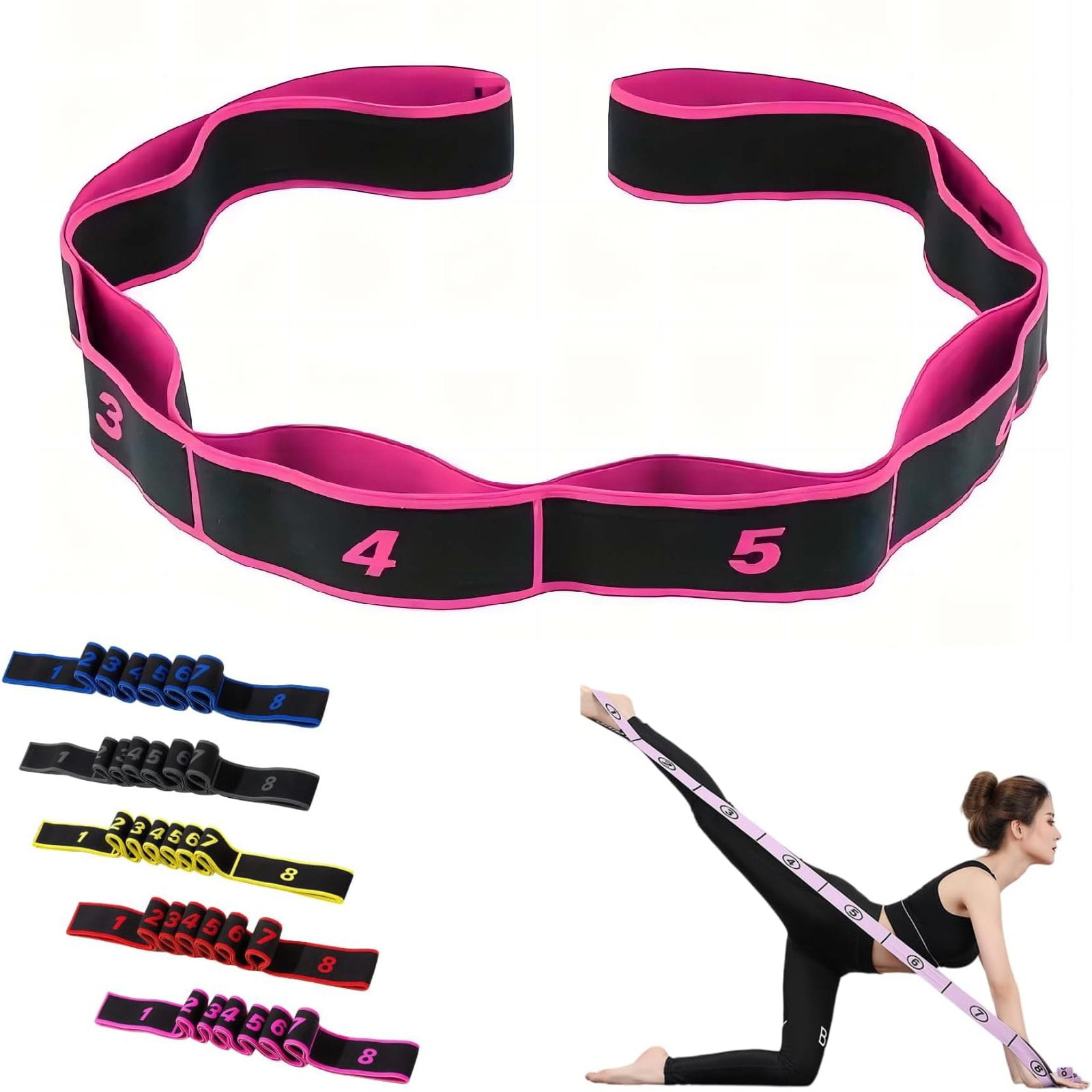 2026 Upgrade Fitness Resistance Band for Stretching and Yoga, Elastic ...