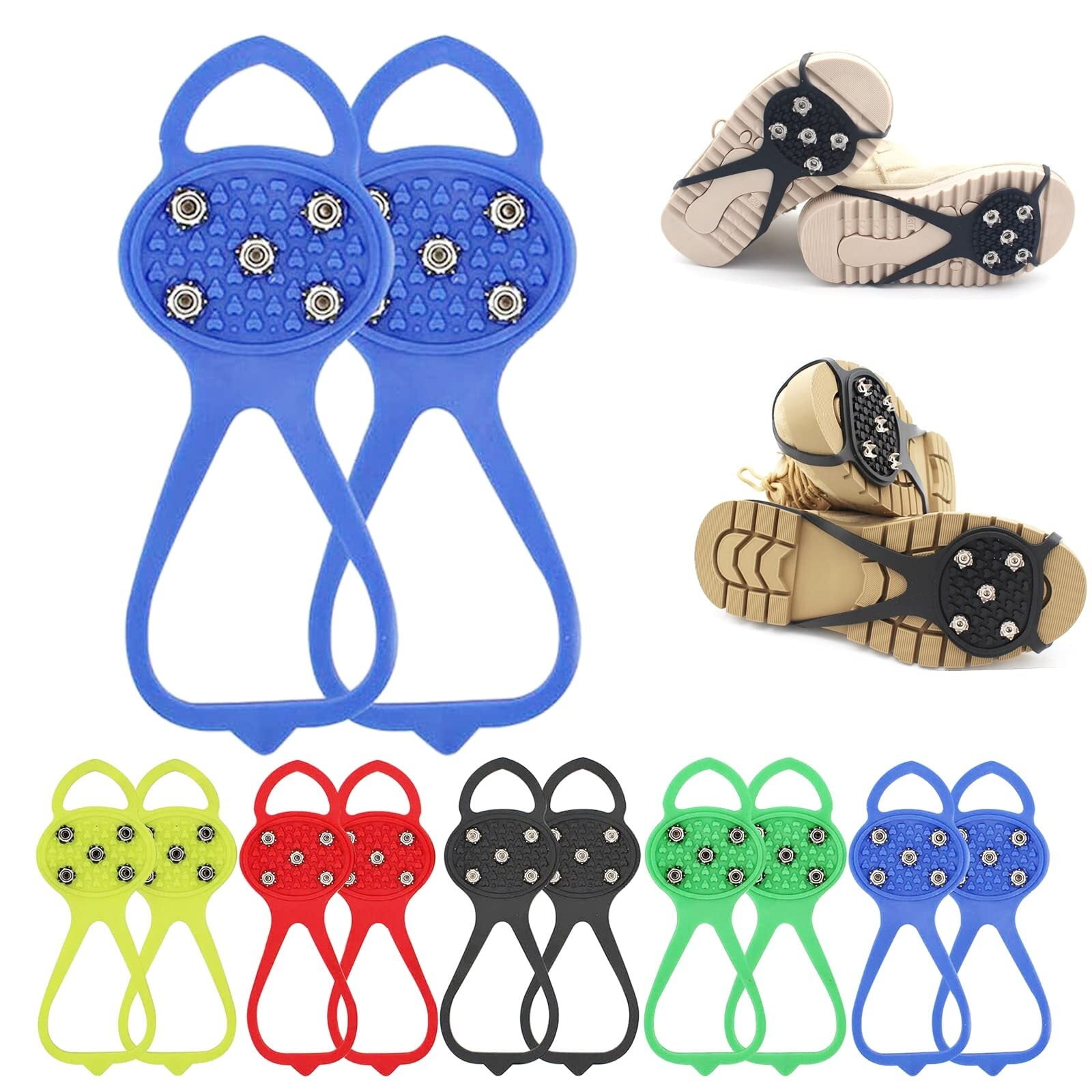2026 Upgrade Ice Cleats, Universal Non-Slip Gripper Spikes for Hiking ...