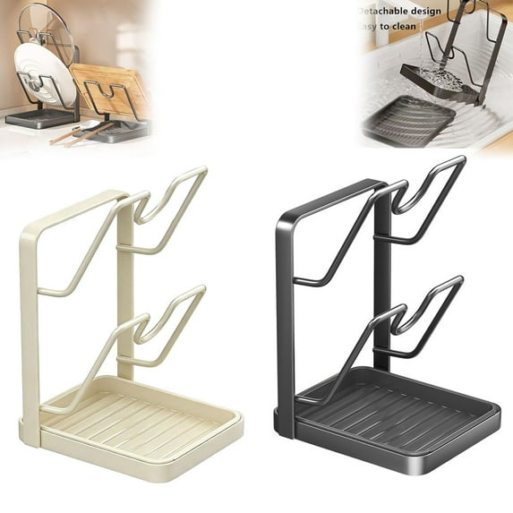 2026 Upgrade Kitchen Pot Lid Storage Rack, Pot Lid Organizer Rack with ...