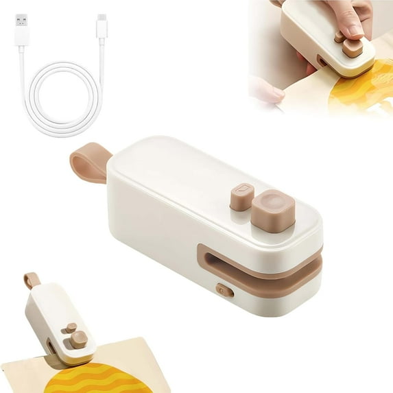 2026 Upgrade Mini Bag Sealer, 2 in 1 Rechargeable Bag Sealer Bag ...
