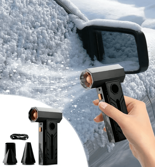 2026 Upgrade Mini Turbo Thermal Snow Blower for Car, 3-Speed Adjustable ...