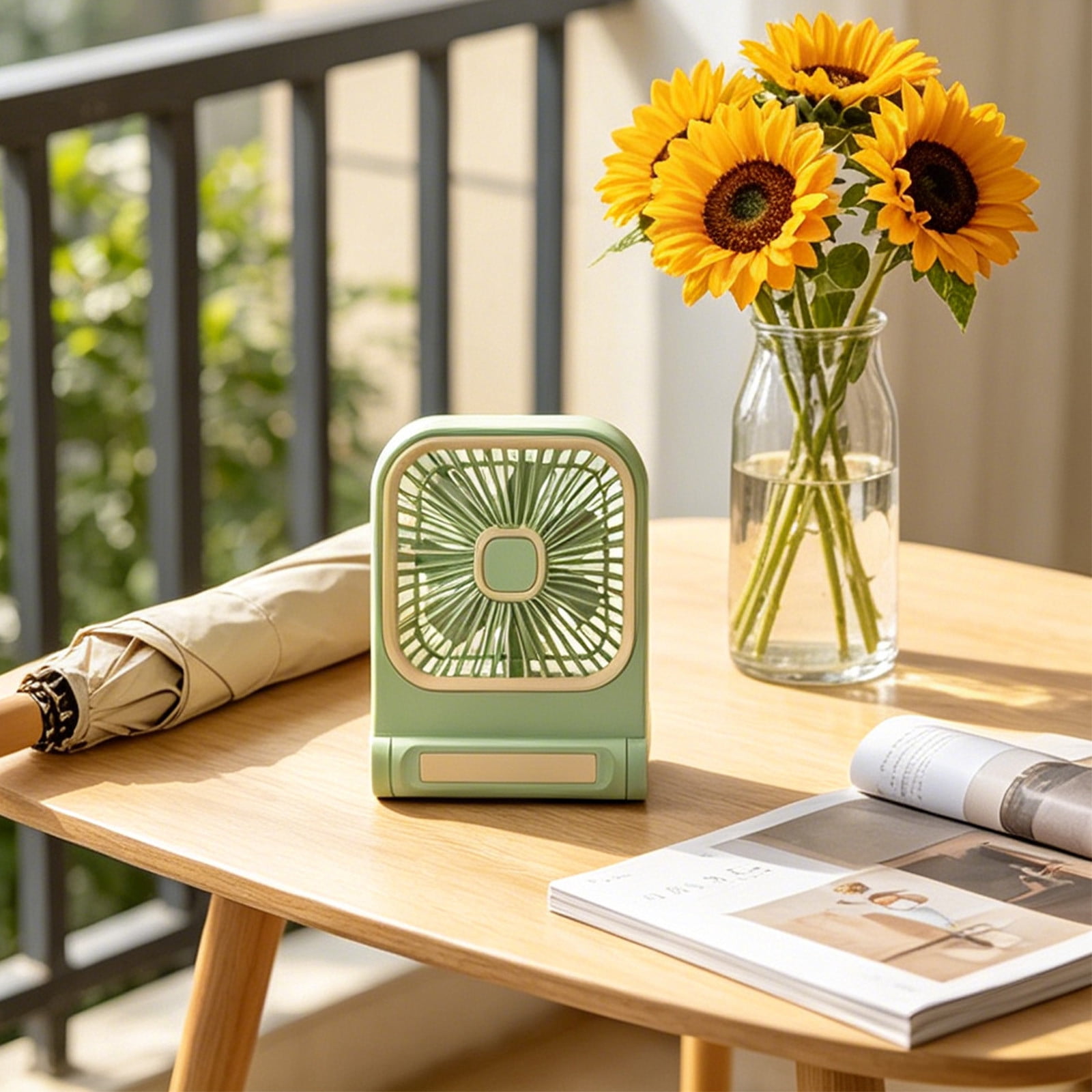 2026 Upgrade Mini USB Rechargeable Desktop Fan, Wall Mount Portable ...